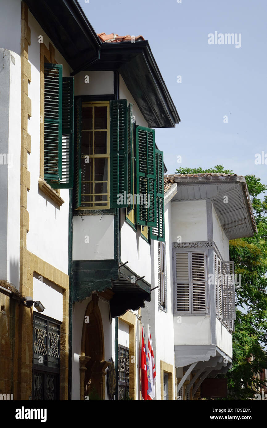 Typical old houses, Nicosia, Lefkosa, North Nicosia, Cyprus, Europe ...
