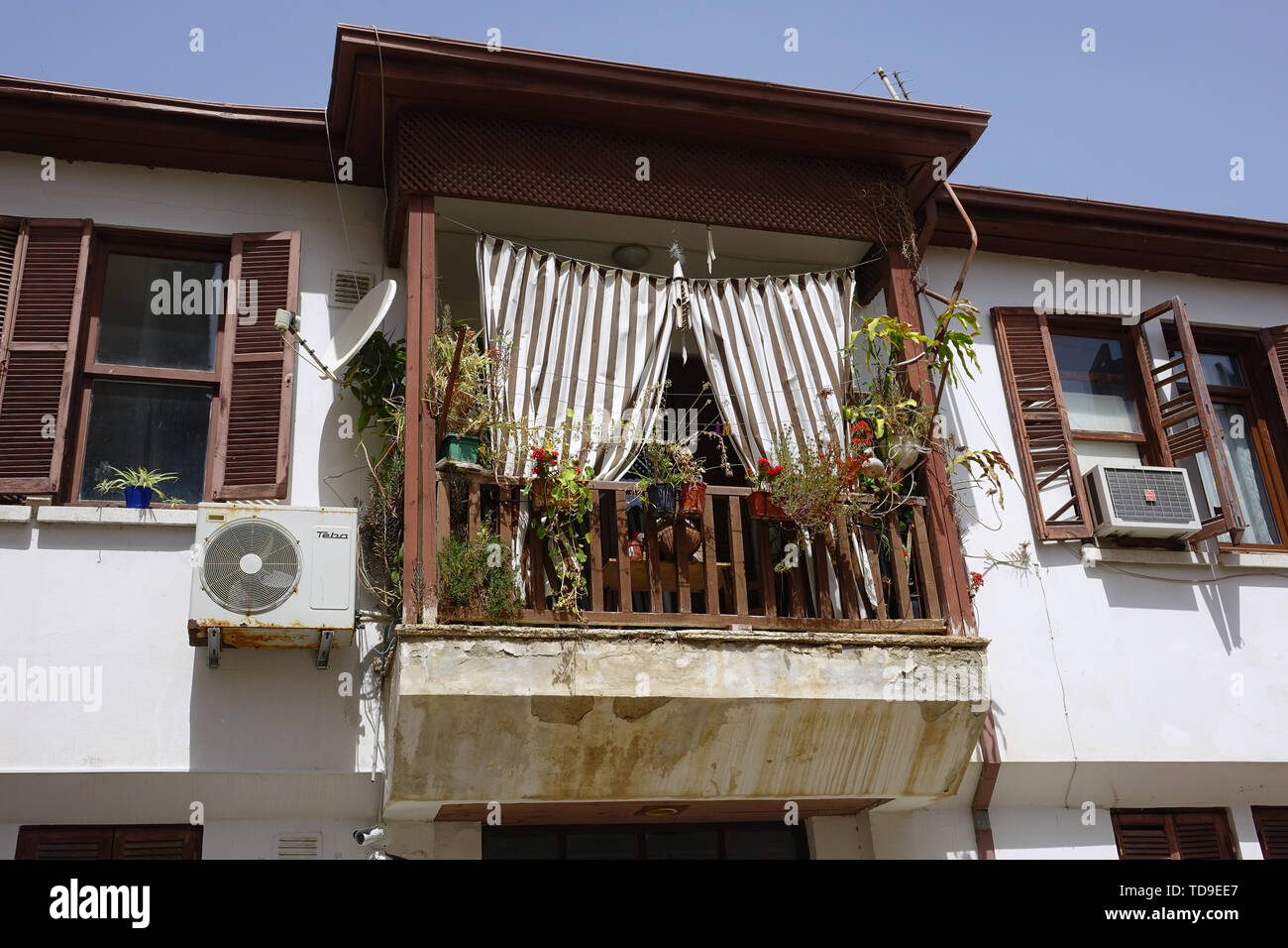 Typical old houses, Nicosia, Lefkosa, North Nicosia, Cyprus, Europe ...