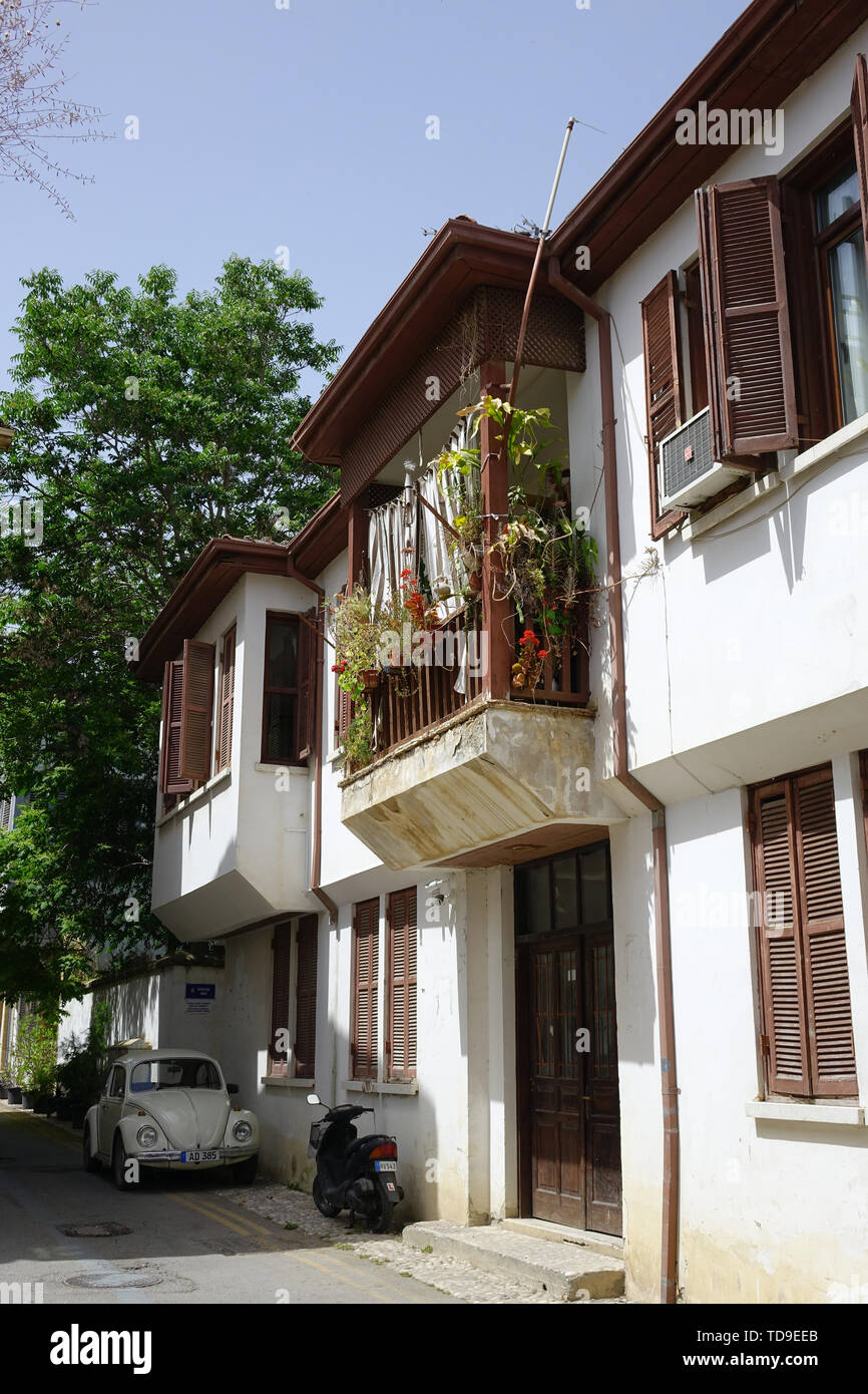 Typical old houses, Nicosia, Lefkosa, North Nicosia, Cyprus, Europe ...