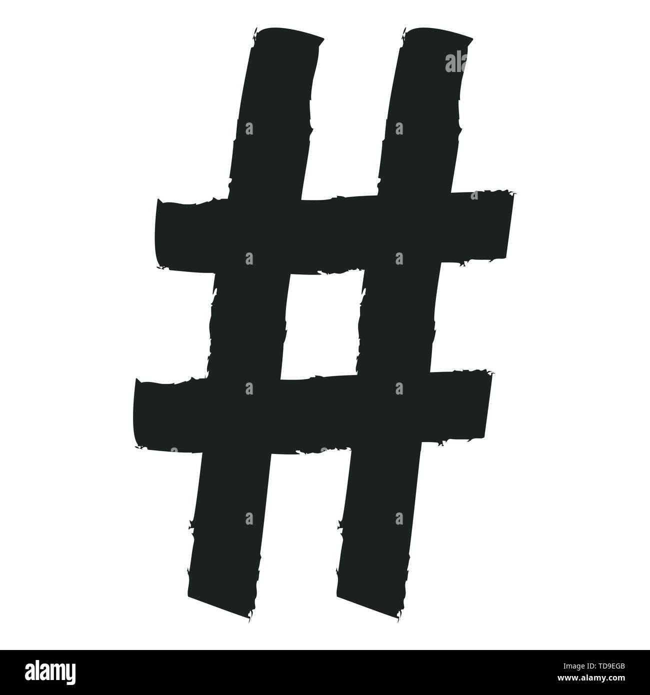 Simple element illustration. Hashtag symbol design from Social Media ...