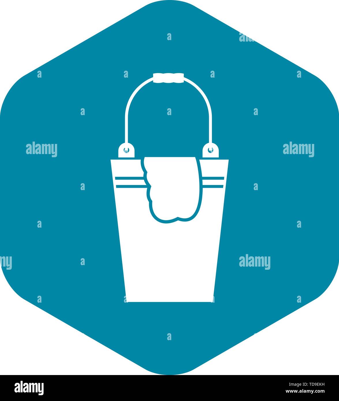 Bucket and rag icon, simple style Stock Vector Image & Art - Alamy