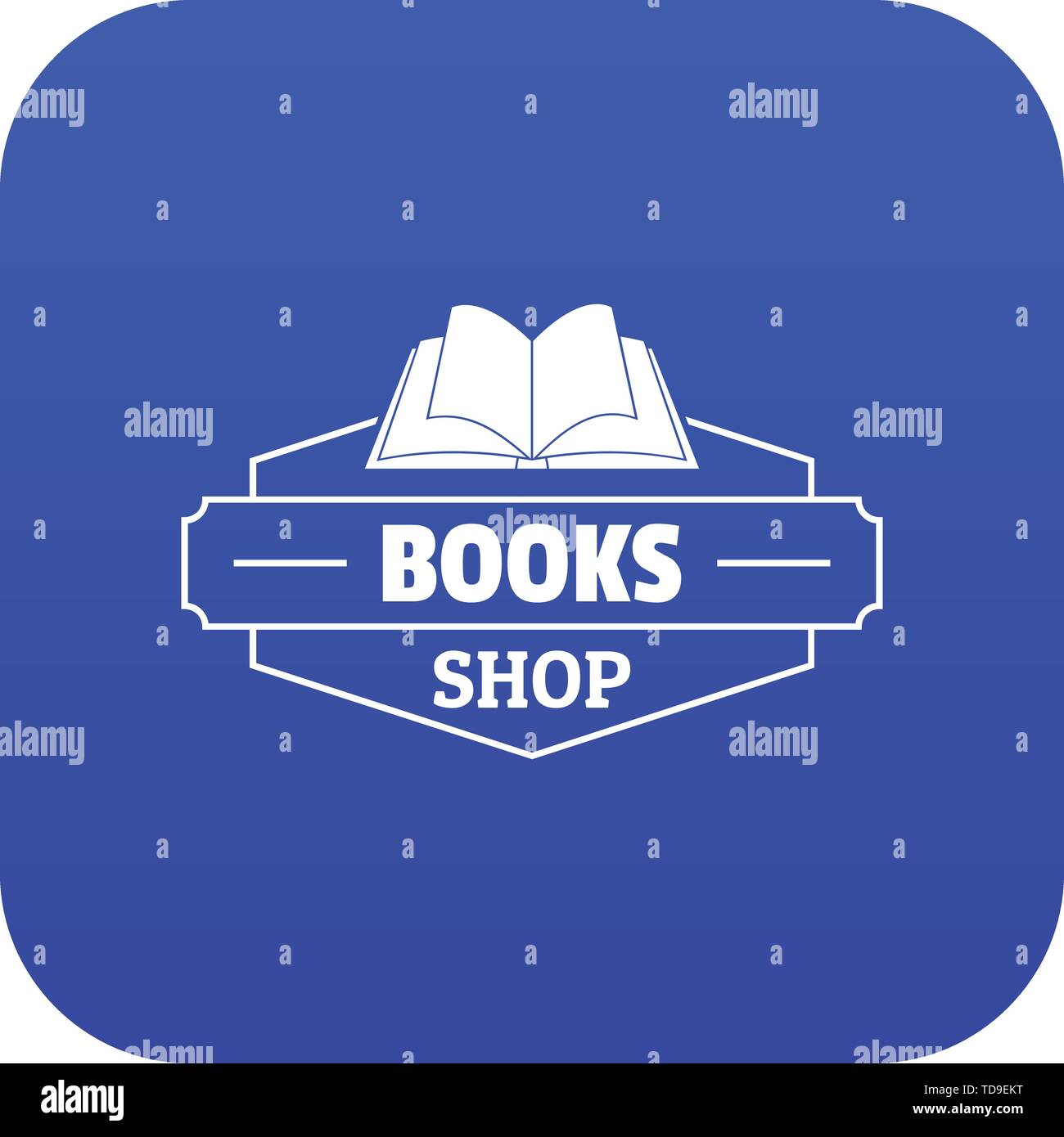 Book shop icon blue vector Stock Vector Image & Art - Alamy