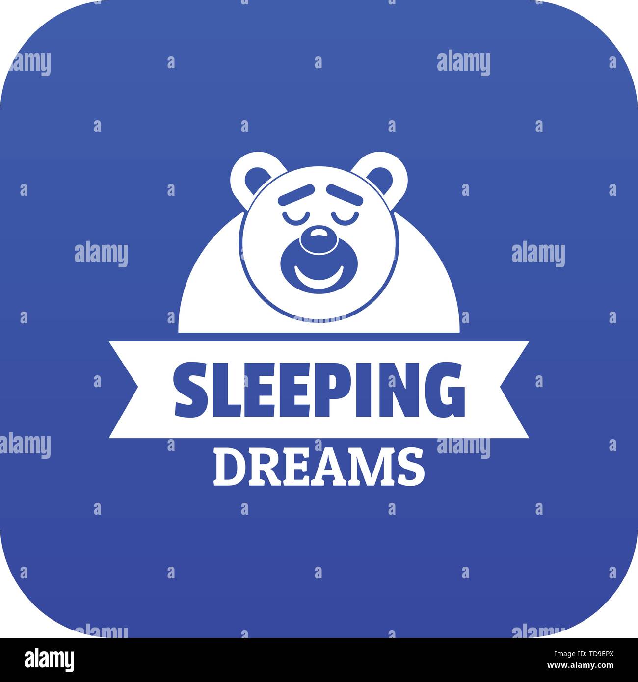 Sleeping dream icon blue vector Stock Vector Image & Art - Alamy