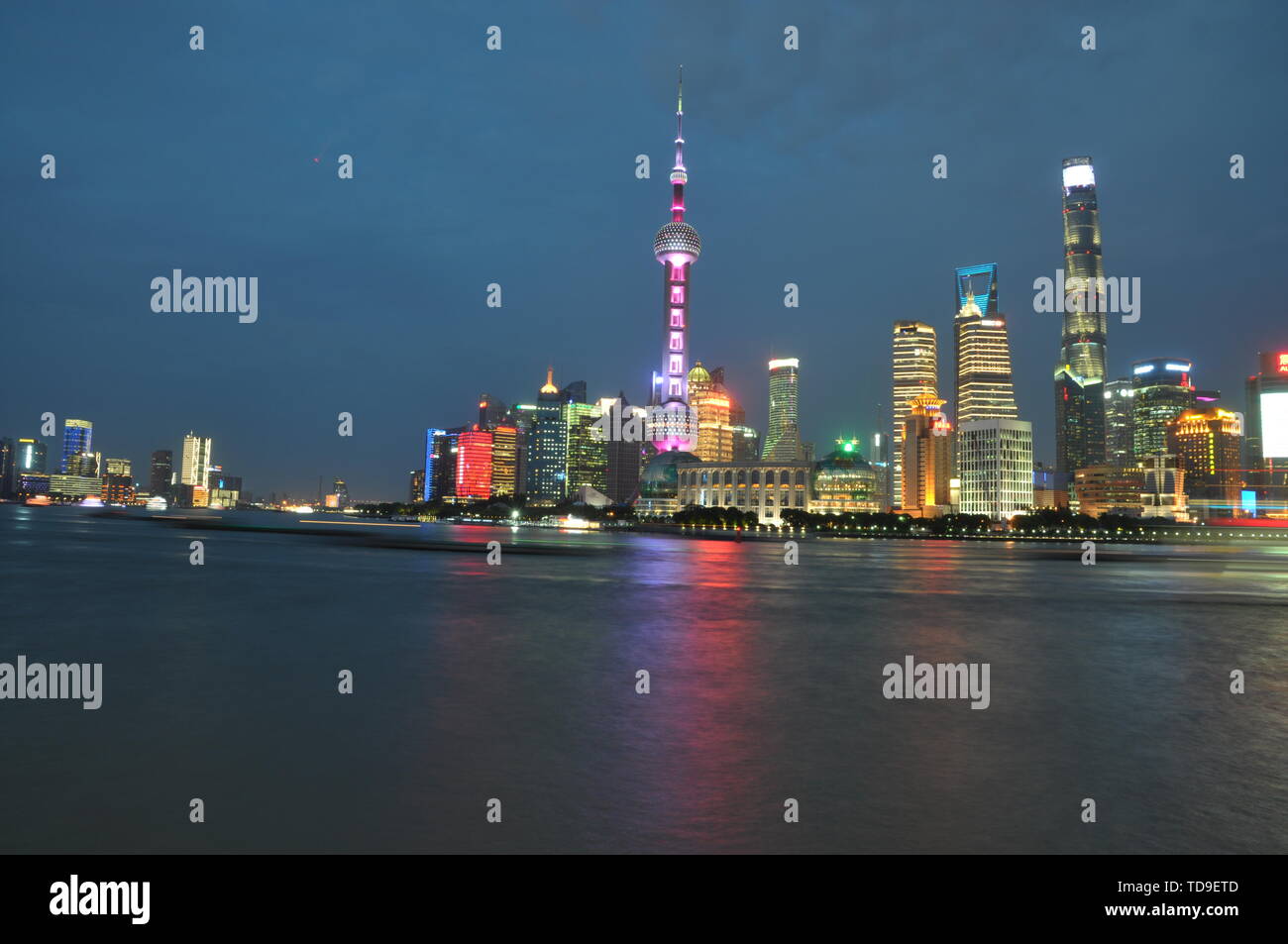 Night view of Shanghai city Stock Photo - Alamy