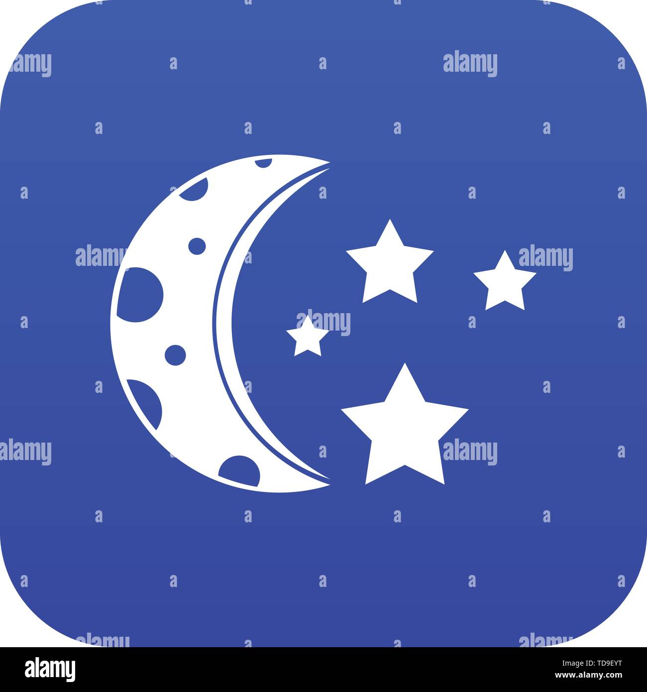 Starry night icon digital blue Stock Vector Image & Art - Alamy