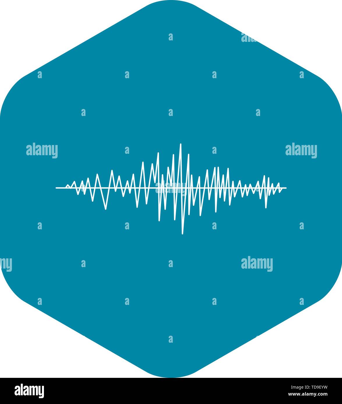 Sound wave icon, simple style Stock Vector Image & Art - Alamy