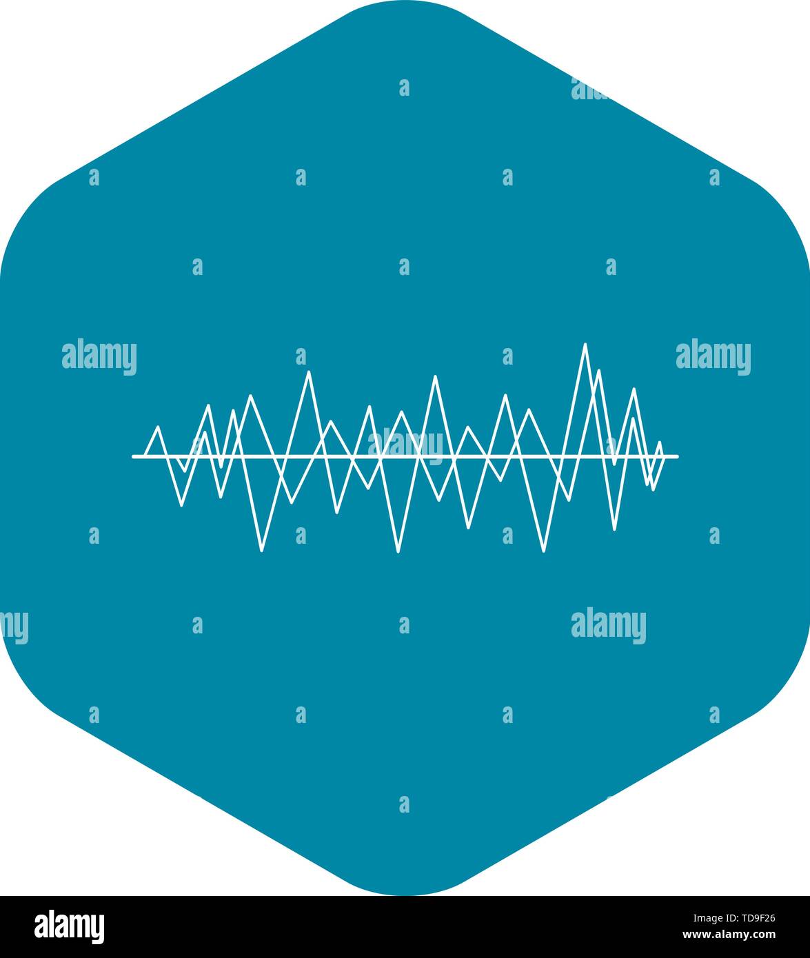 Sound wave icon, simple style Stock Vector Image & Art - Alamy