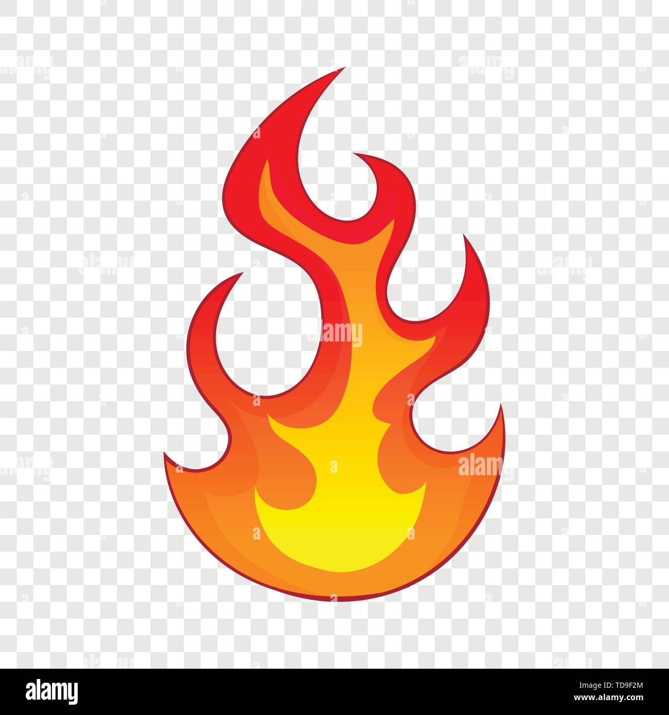Flame icon, cartoon style Stock Vector Image & Art - Alamy