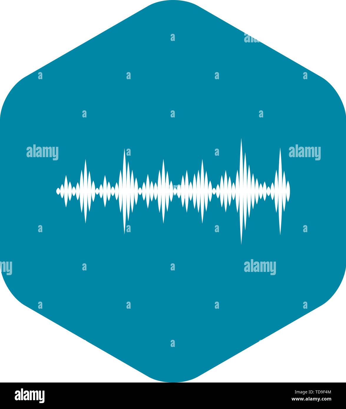 Music sound waves icon, simple style Stock Vector Image & Art - Alamy