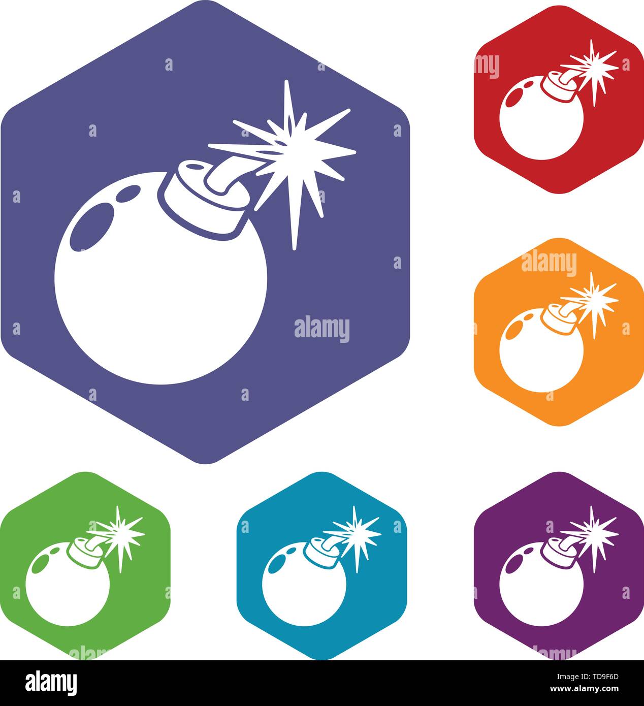 Bomb icon, simple black style Stock Vector Image & Art - Alamy