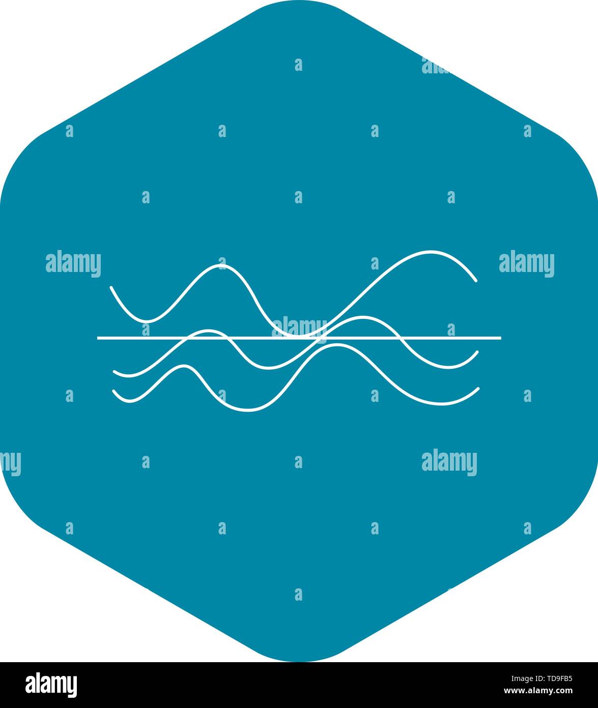 Sound waves icon, simple style Stock Vector Image & Art - Alamy