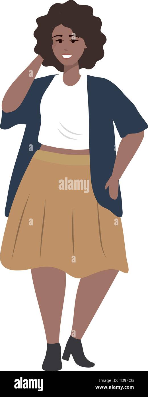 Fashion, female plus size model Stock Vector Images - Alamy