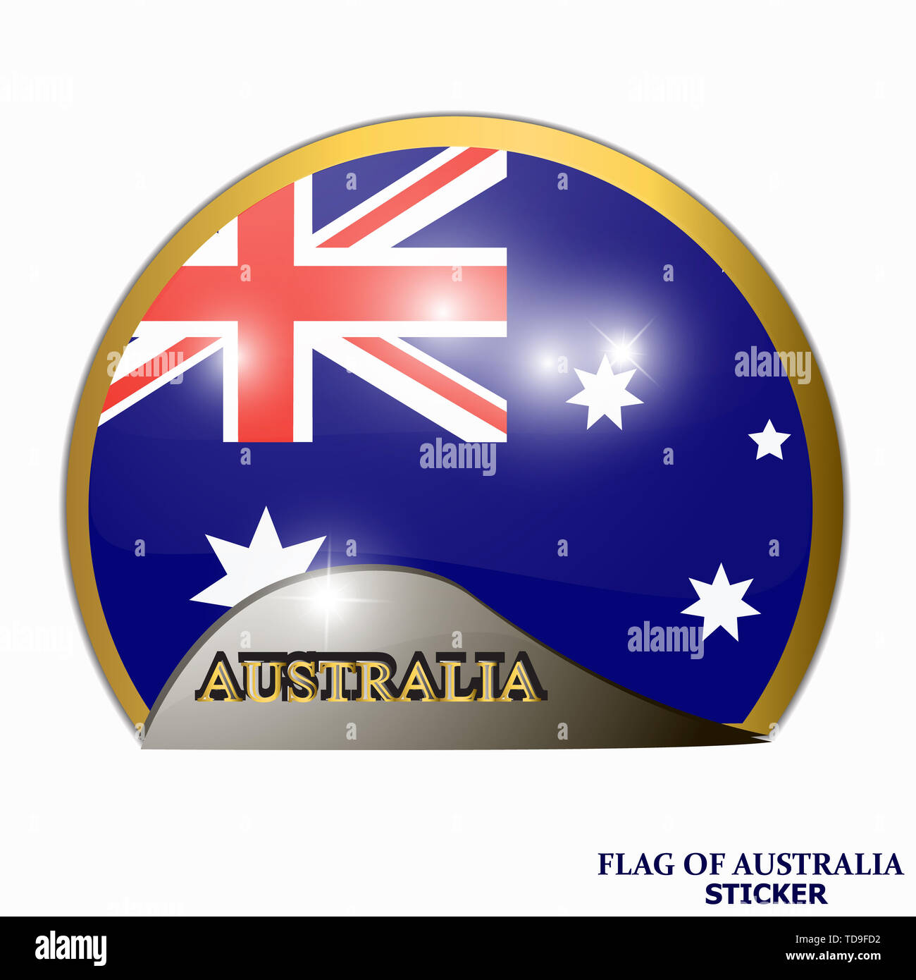 Made in Australia sticker. Happy Australia day sticker. Bright ...