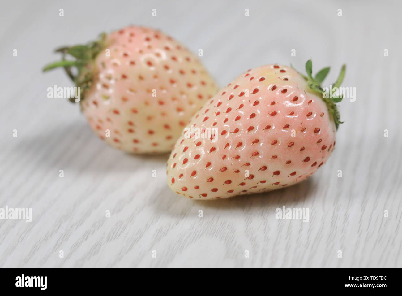 Net red strawberry, Japanese light snow strawberry, also known as white ...