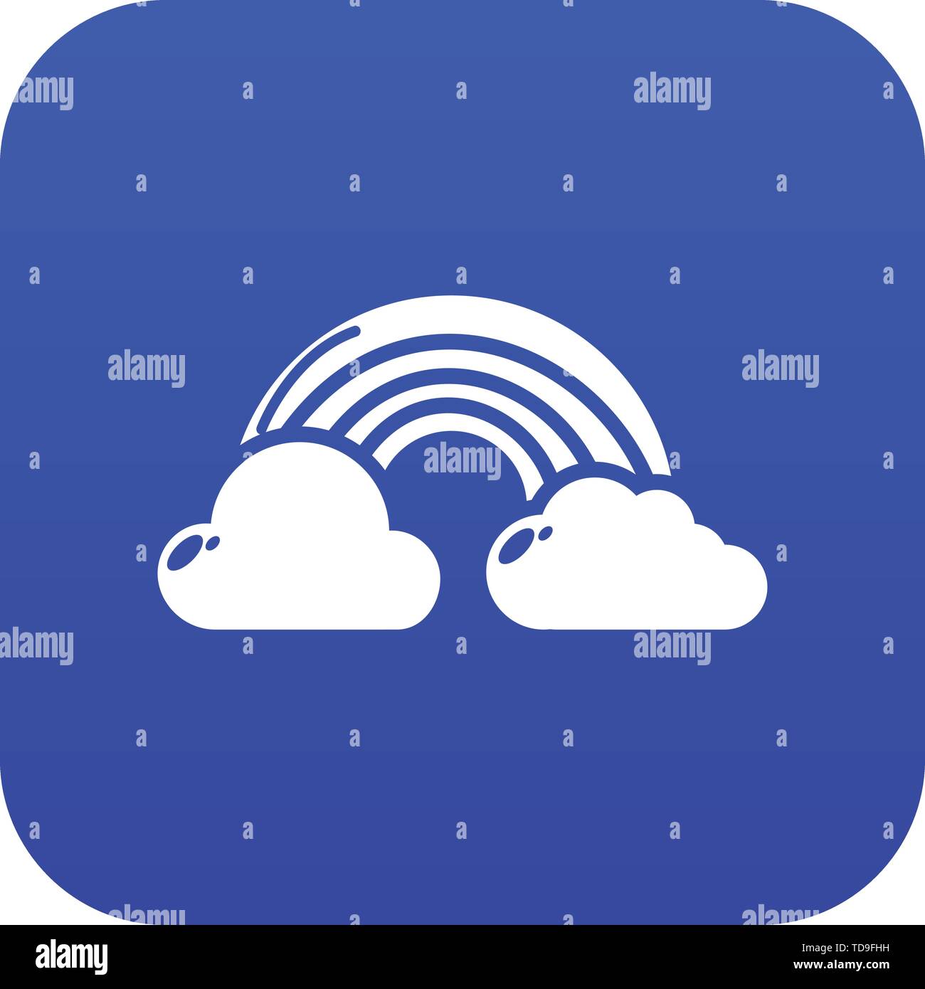 Rainbow icon blue vector Stock Vector Image & Art - Alamy
