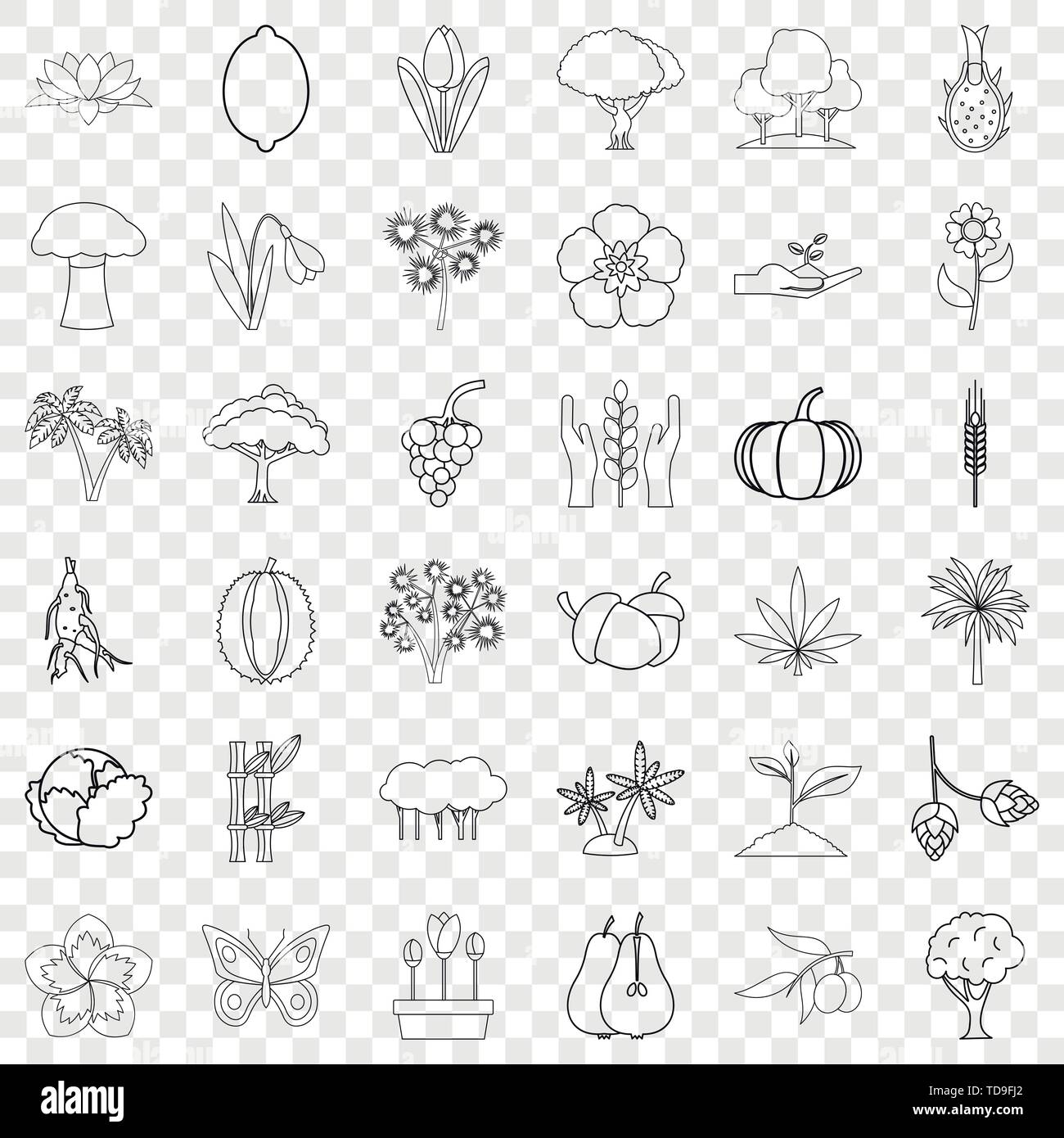Spring icons set, outline style Stock Vector Image & Art - Alamy