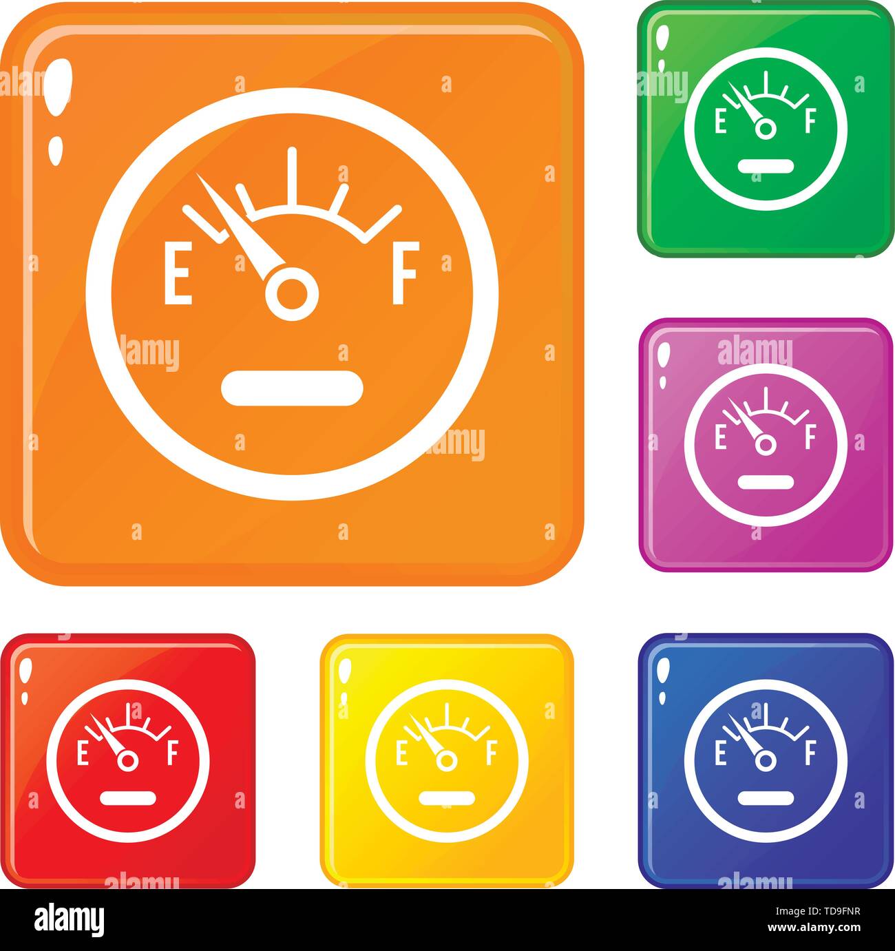 Fuel sensor icons set vector color Stock Vector Image & Art - Alamy