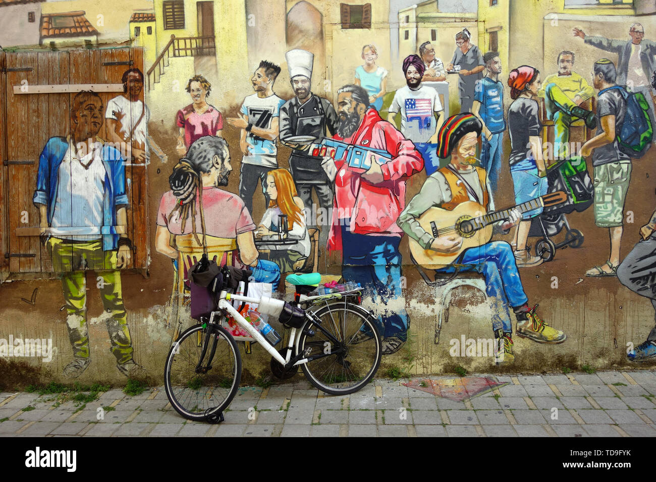 Graffiti, Nicosia, Lefkosia, South Nicosia, Cyprus, Europe Stock Photo ...