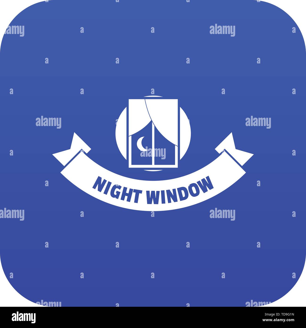Night window icon blue vector Stock Vector Image & Art - Alamy