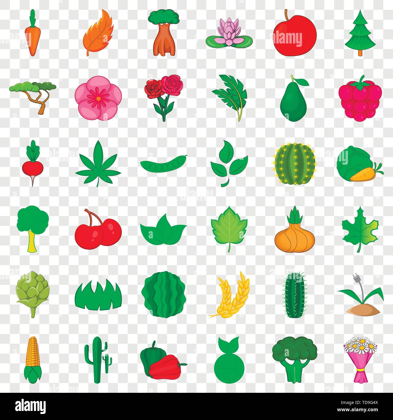 Grow icons set, cartoon style Stock Vector Image & Art - Alamy