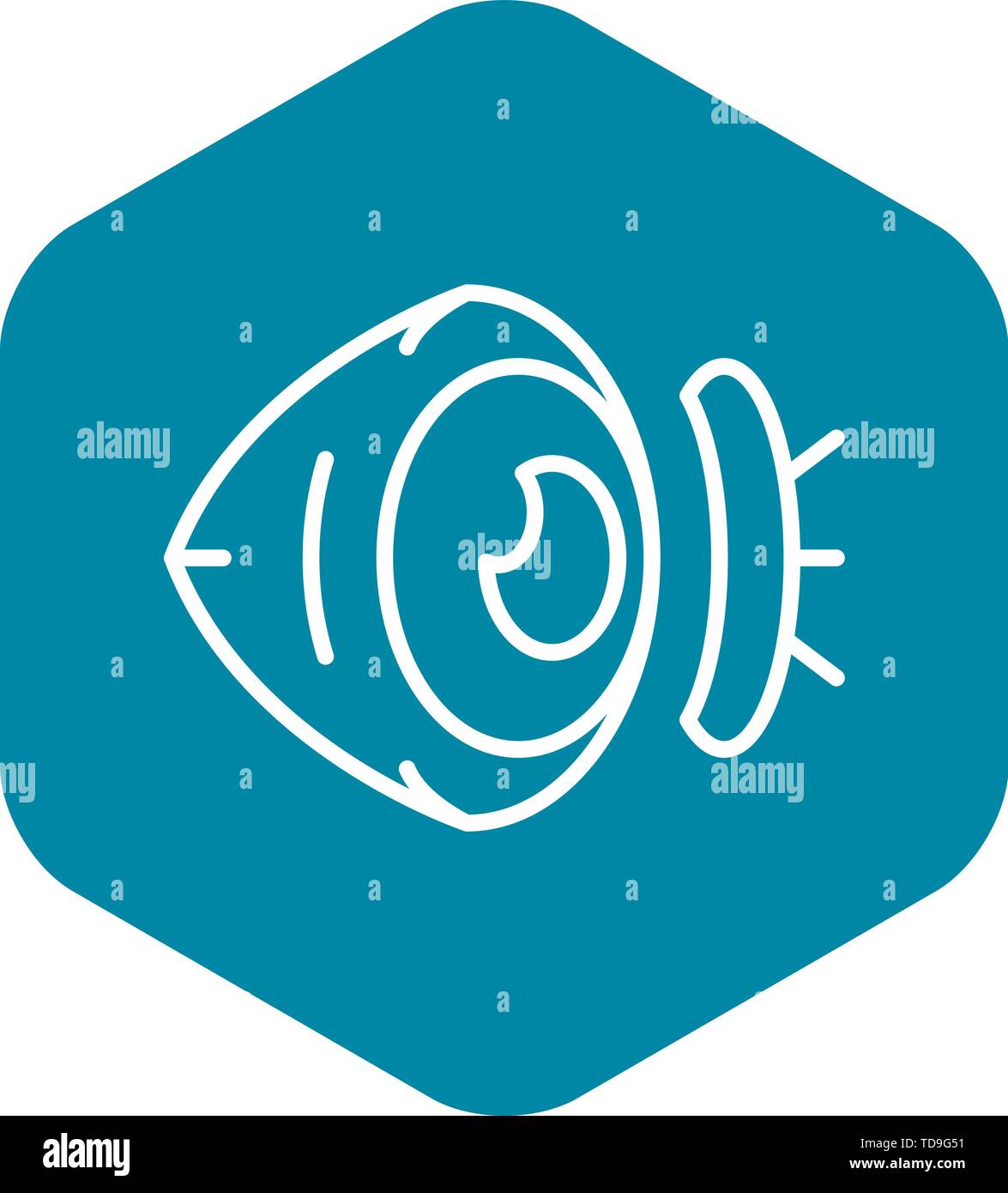 Eye contact lens icon, outline style Stock Vector Image & Art - Alamy