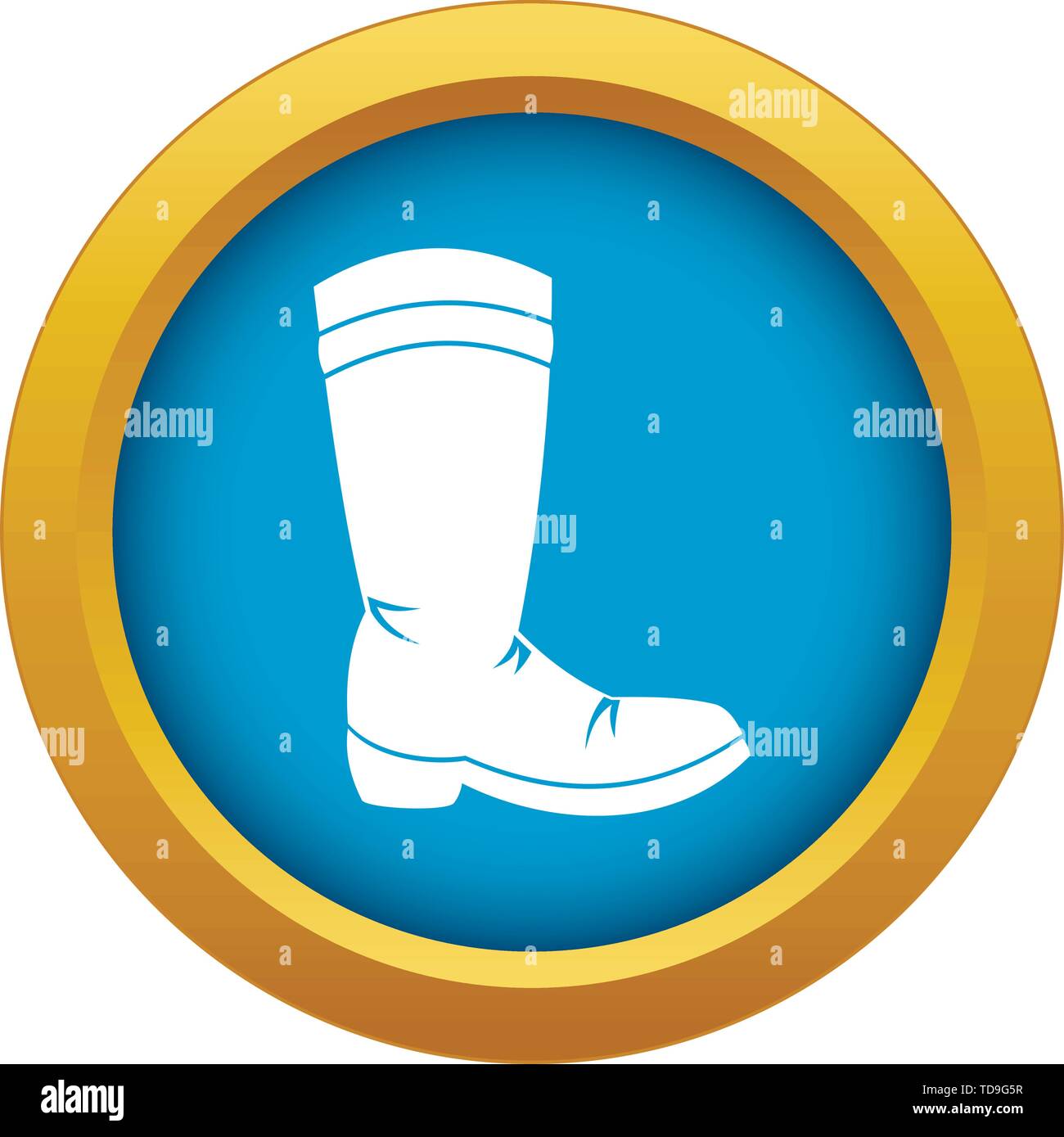 Cowboy boot icon blue vector isolated Stock Vector Image & Art - Alamy