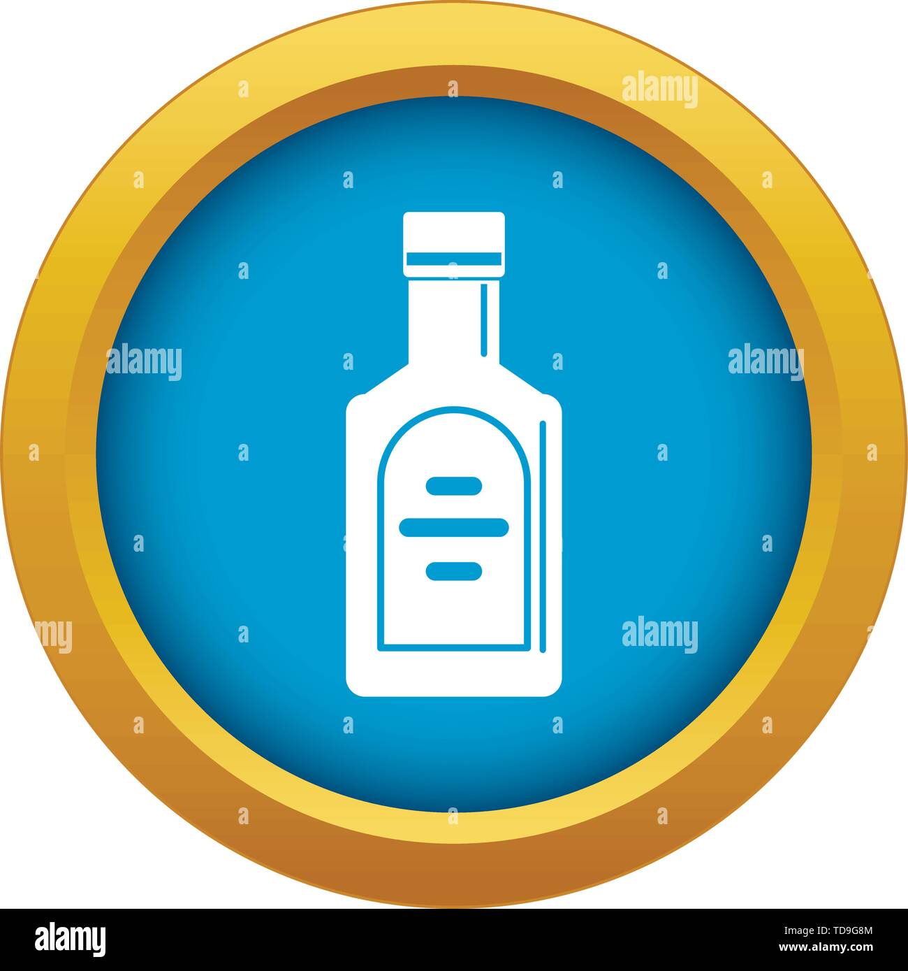 Bottle of whiskey icon blue vector isolated Stock Vector Image & Art ...