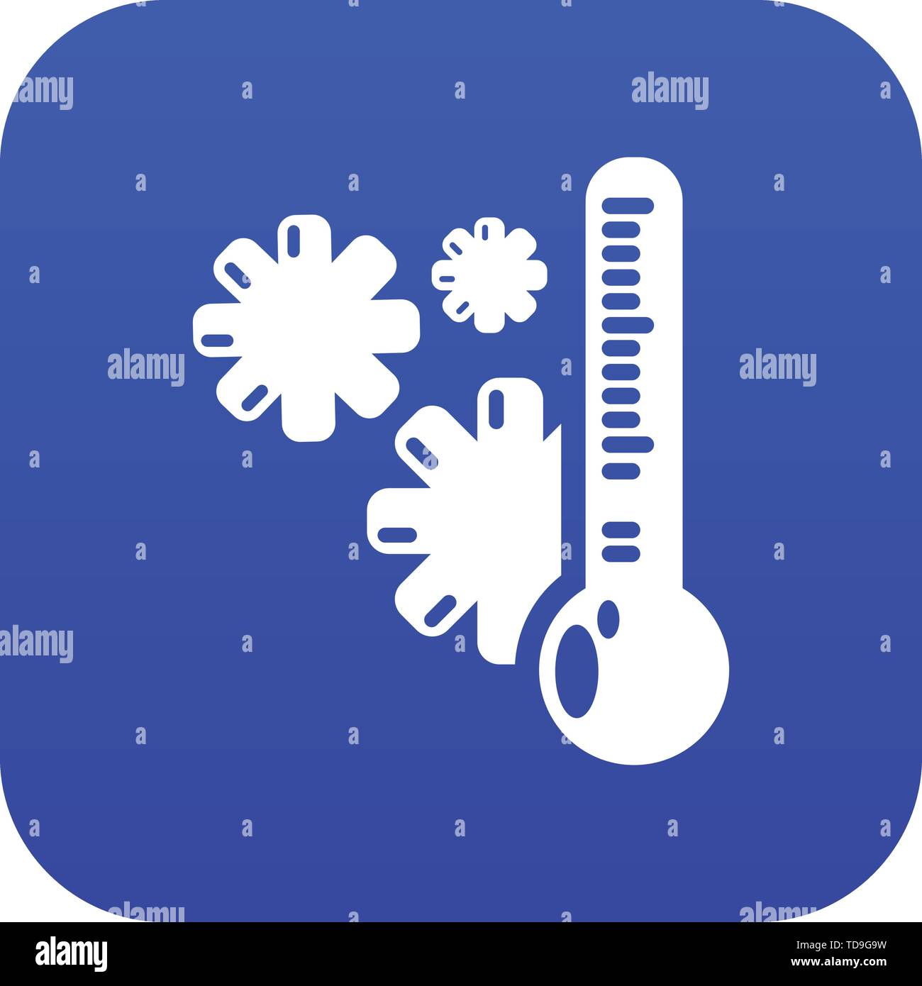 Cold icon blue vector Stock Vector Image & Art - Alamy