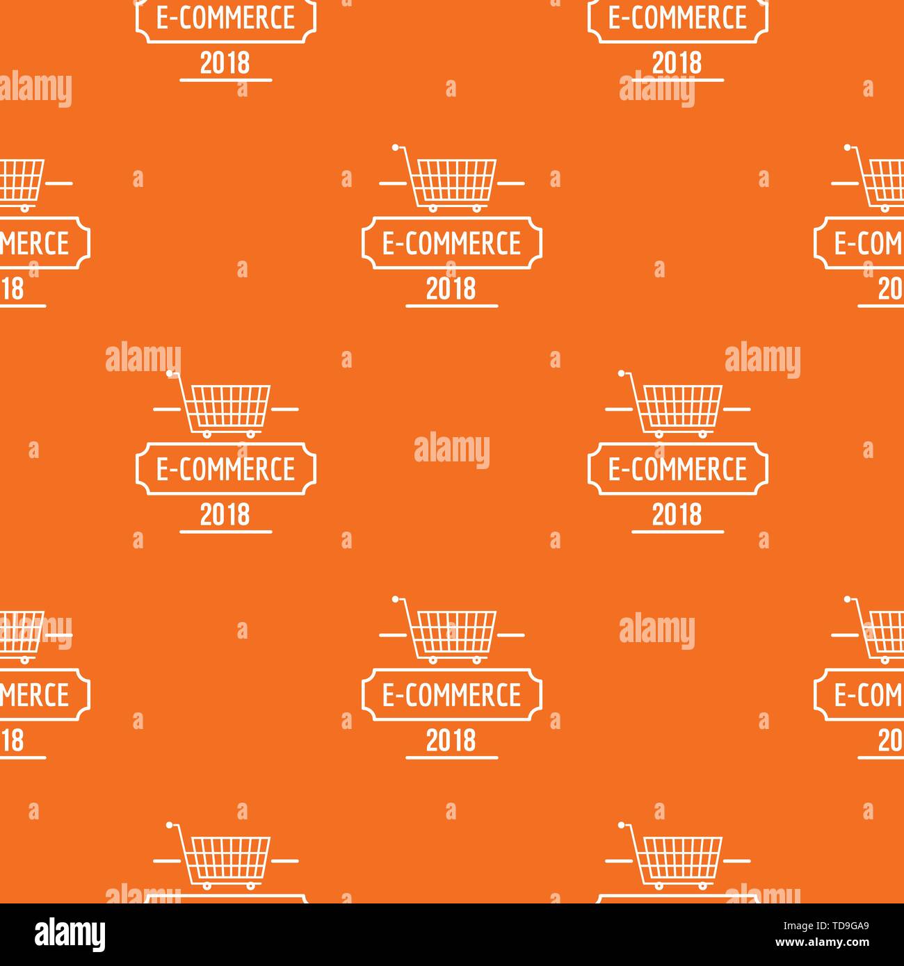 Online commerce pattern vector orange Stock Vector Image & Art - Alamy