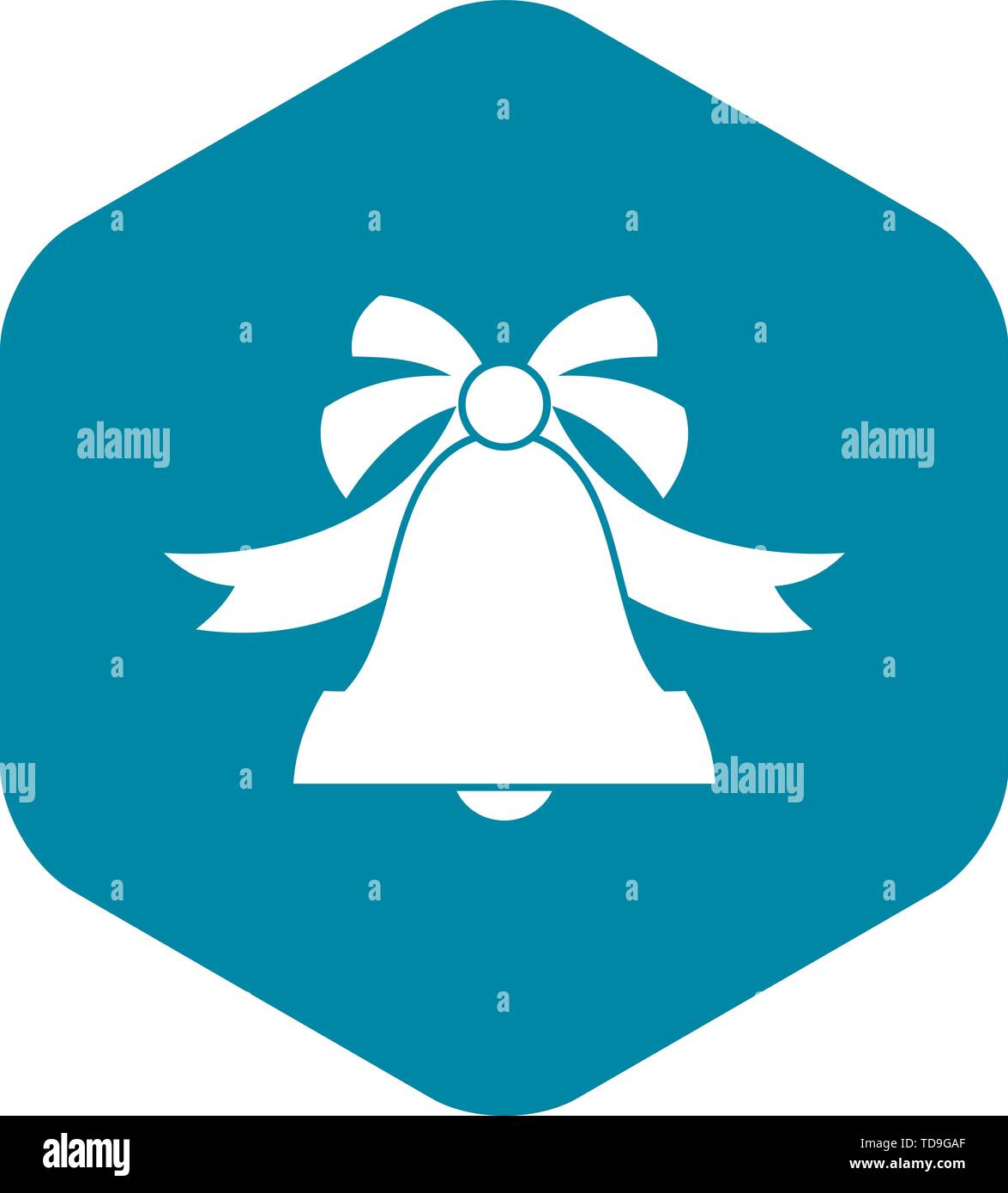 Bell icon in simple style Stock Vector Image & Art - Alamy