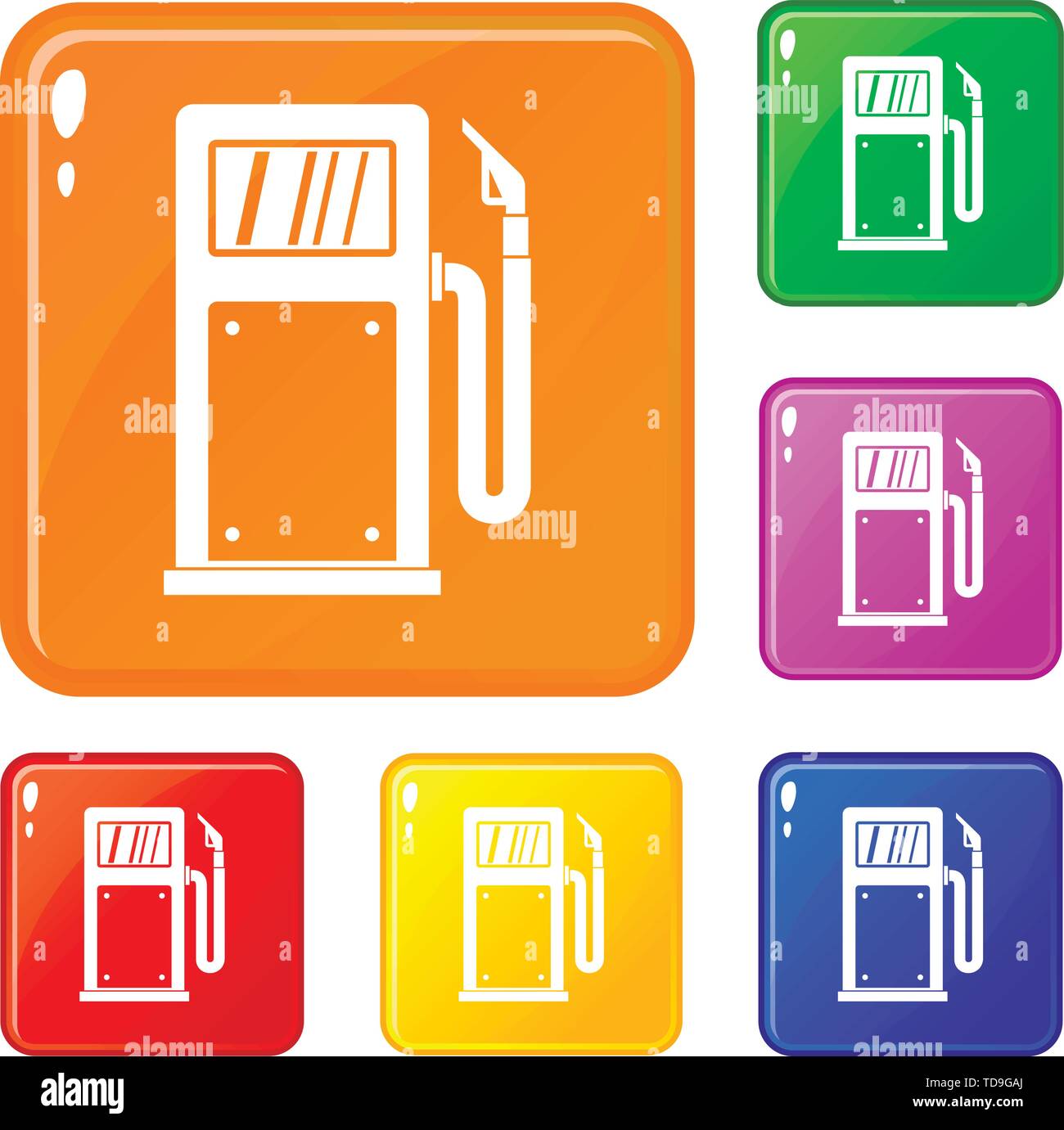 Gasoline pump icons set vector color Stock Vector Image & Art - Alamy