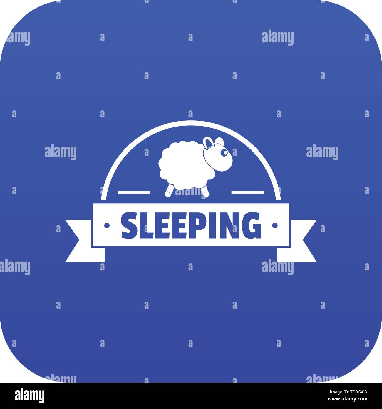 Sleeping sheep icon blue vector Stock Vector Image & Art - Alamy