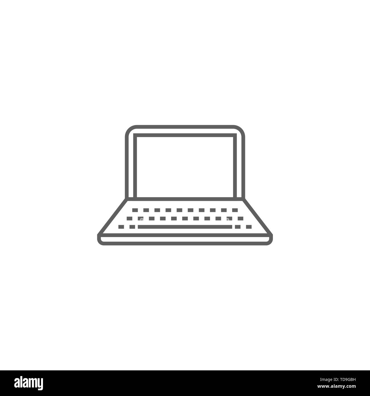 Laptop Related Vector Thin Line Icon Stock Vector Image & Art - Alamy