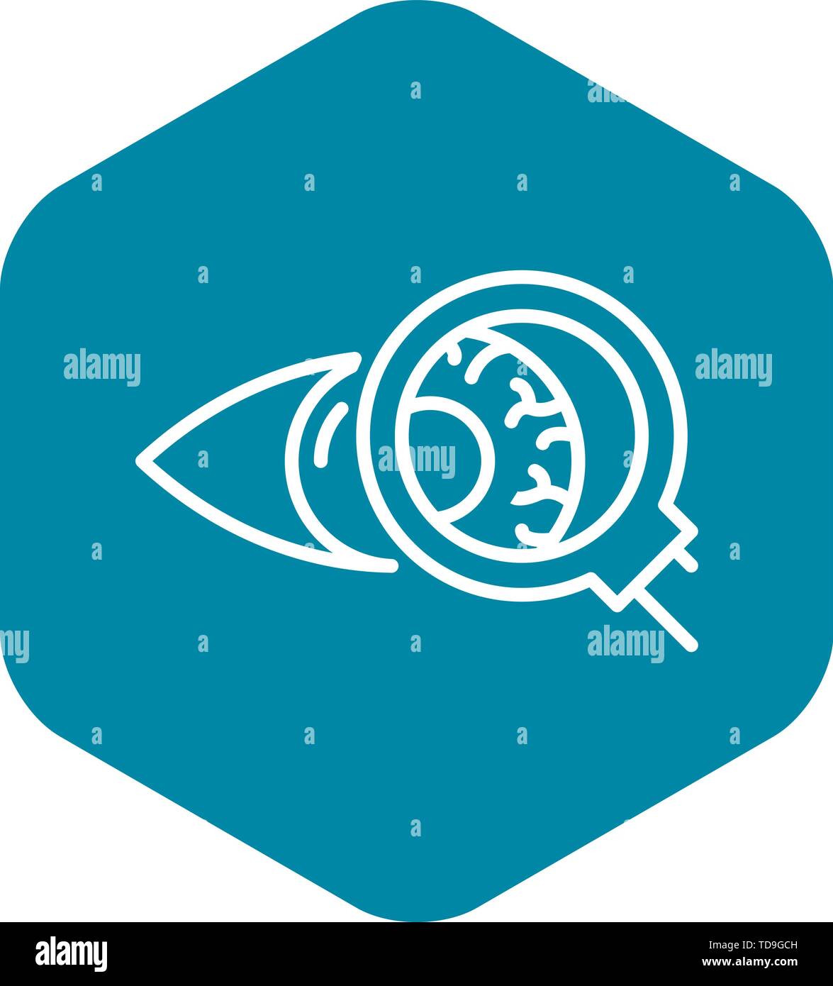 Eyeball inspection icon, outline style Stock Vector Image & Art - Alamy