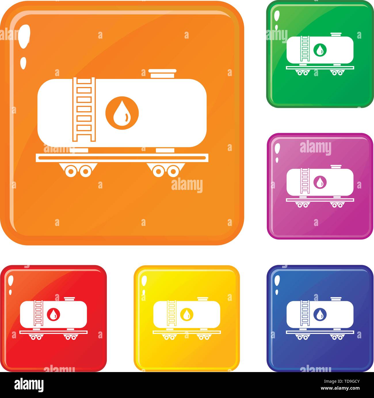 Oil railway tank icons set vector color Stock Vector Image & Art - Alamy