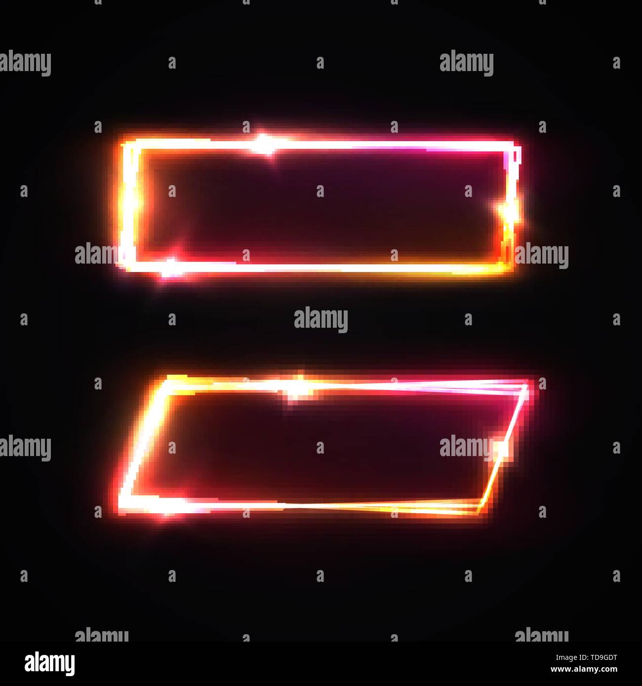 Blank 3d retro light rectangle hi-res stock photography and images - Alamy