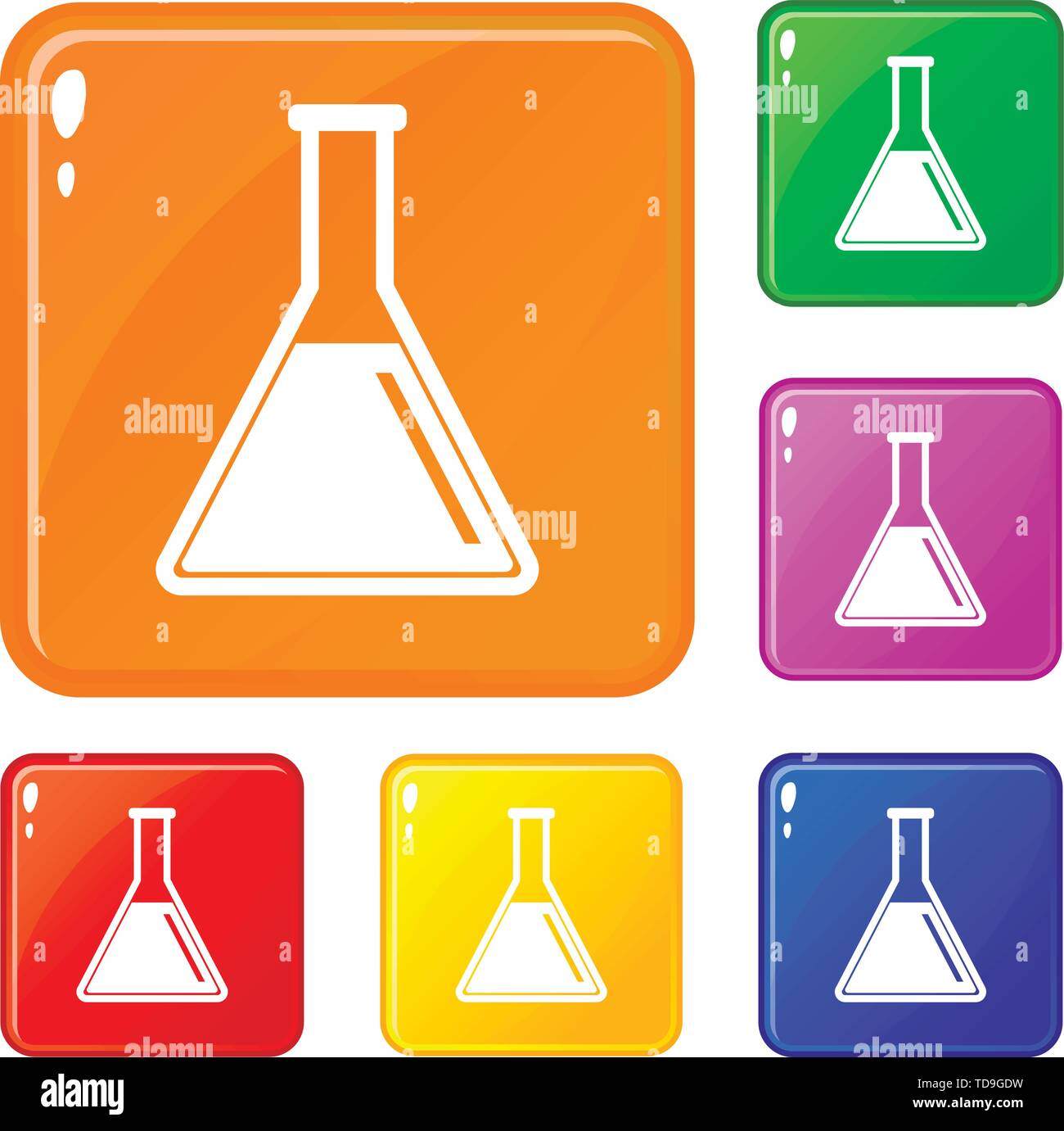 Test tube with oil icons set vector color Stock Vector Image & Art - Alamy