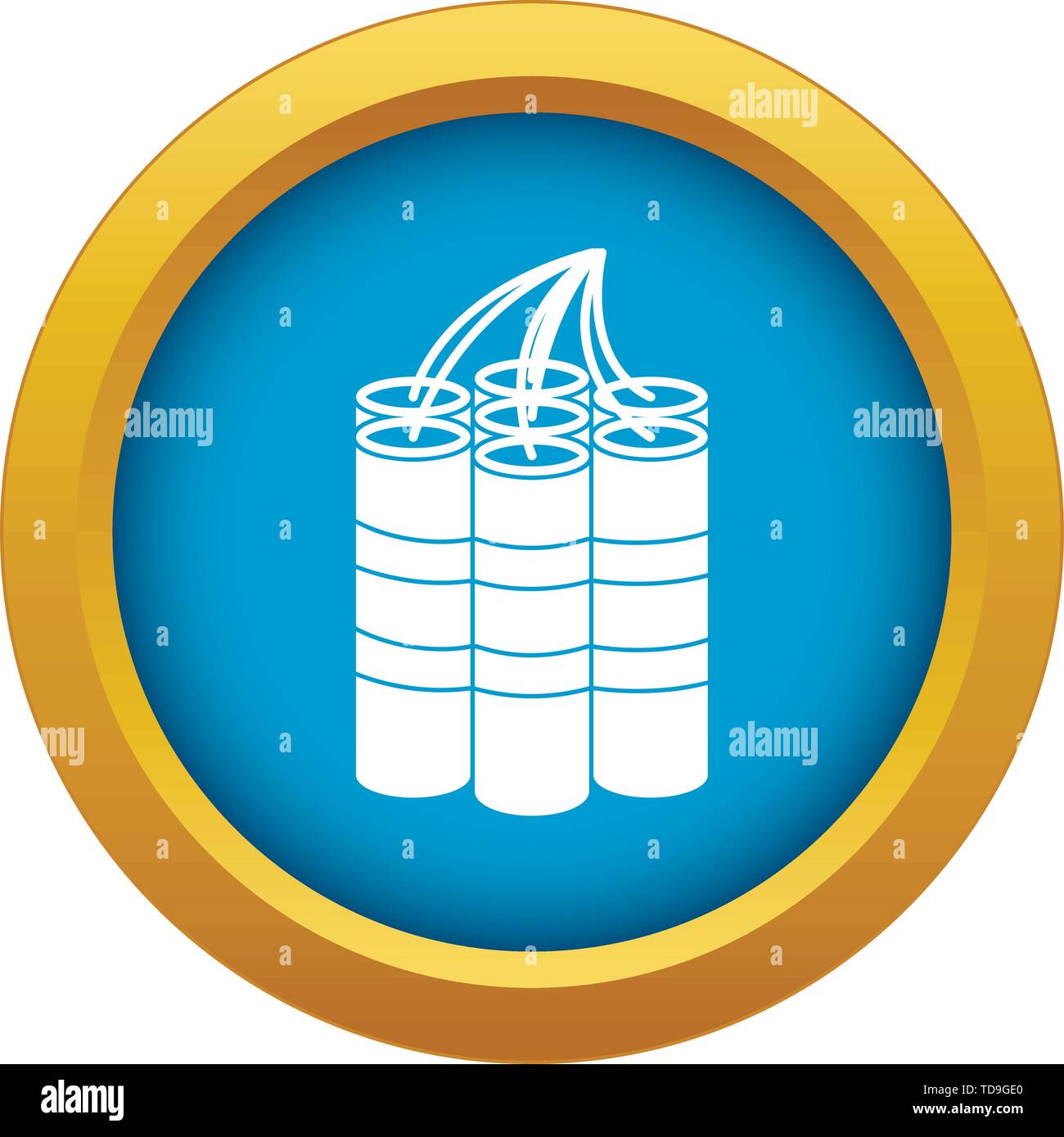 Blue detonate dynamite bomb stick hi-res stock photography and images ...