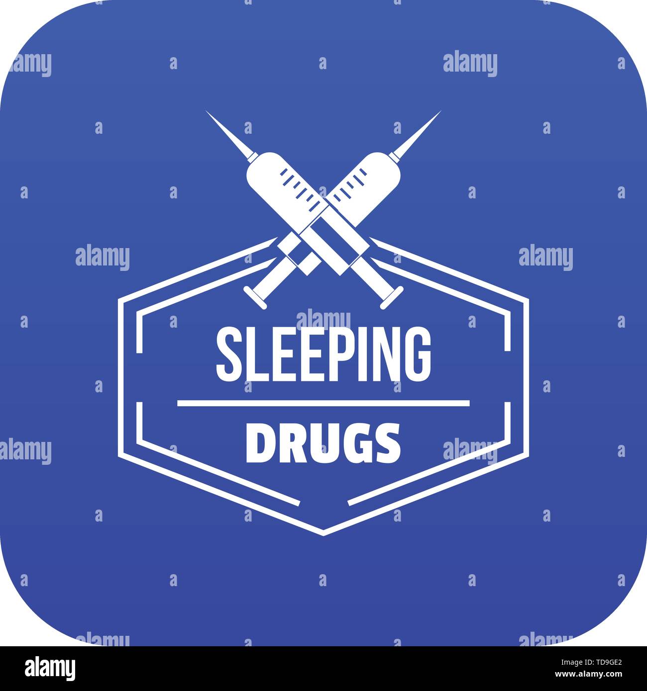 Syringe drug icon blue vector Stock Vector Image & Art - Alamy
