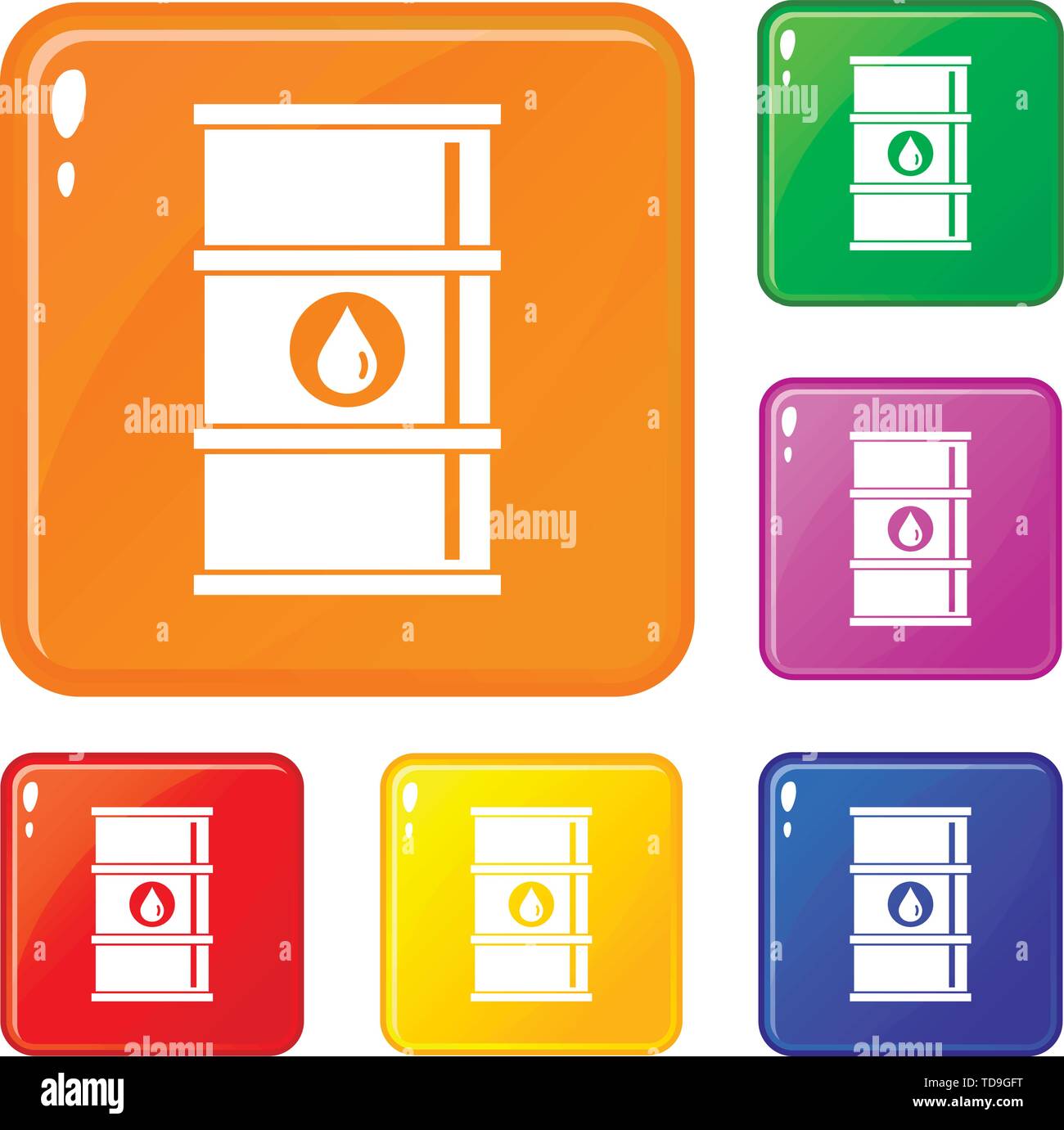 Oil barrel icons set vector color Stock Vector Image & Art - Alamy