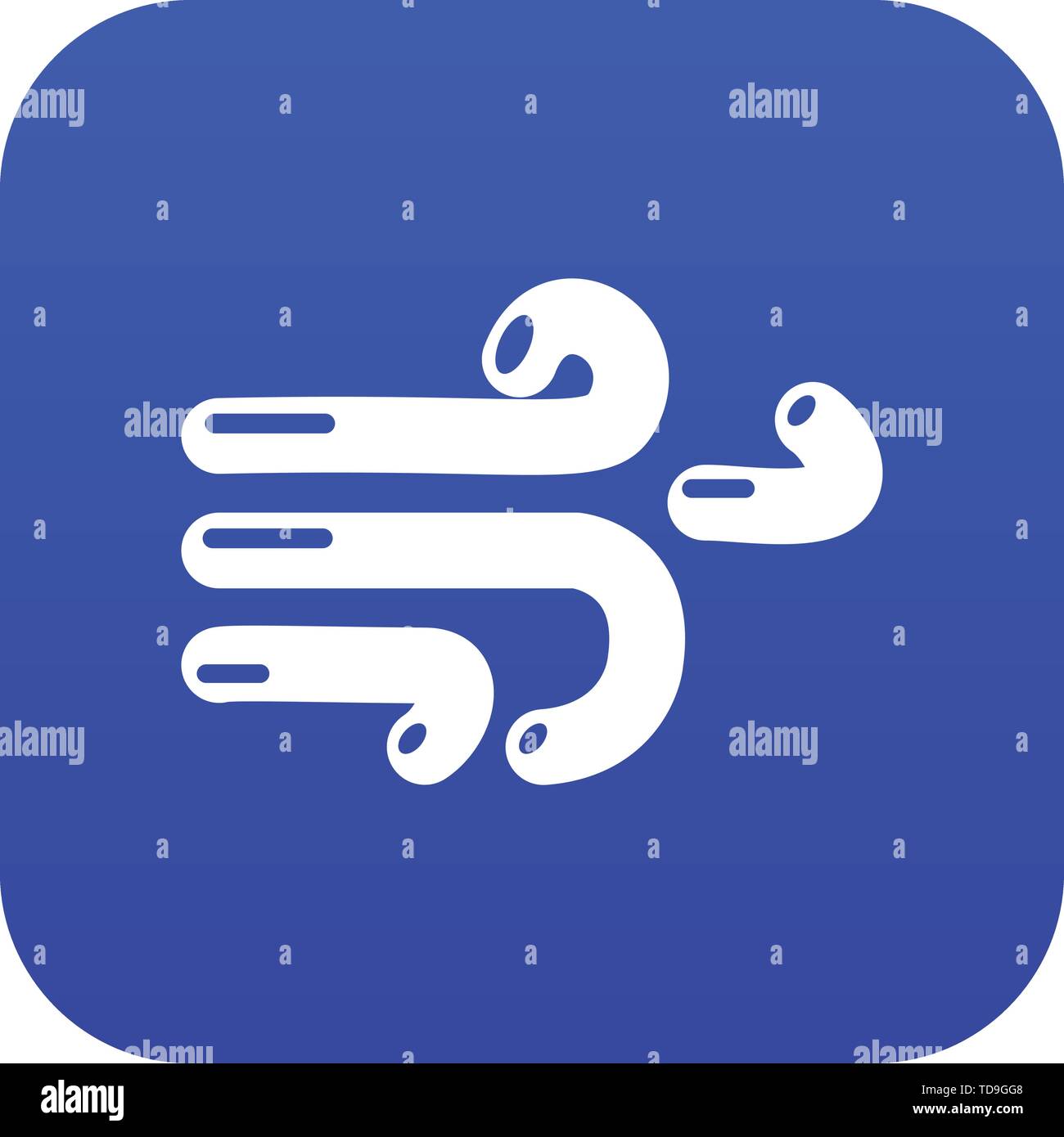 Wind icon blue vector Stock Vector Image & Art - Alamy