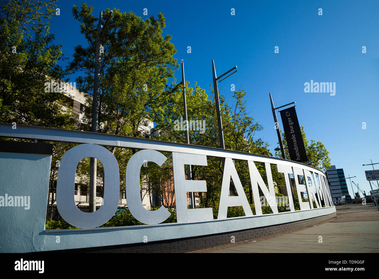 The sign for Ocean terminal shopping Centre in Leith Edinburgh Scotland ...