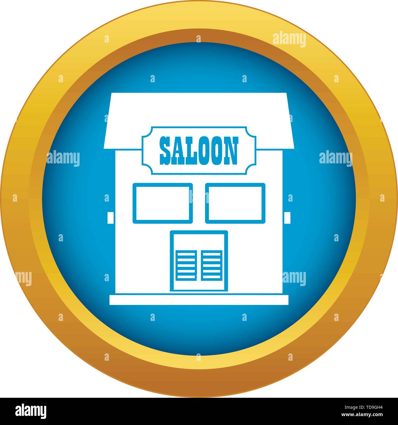 Western saloon icon blue vector isolated Stock Vector Image & Art - Alamy