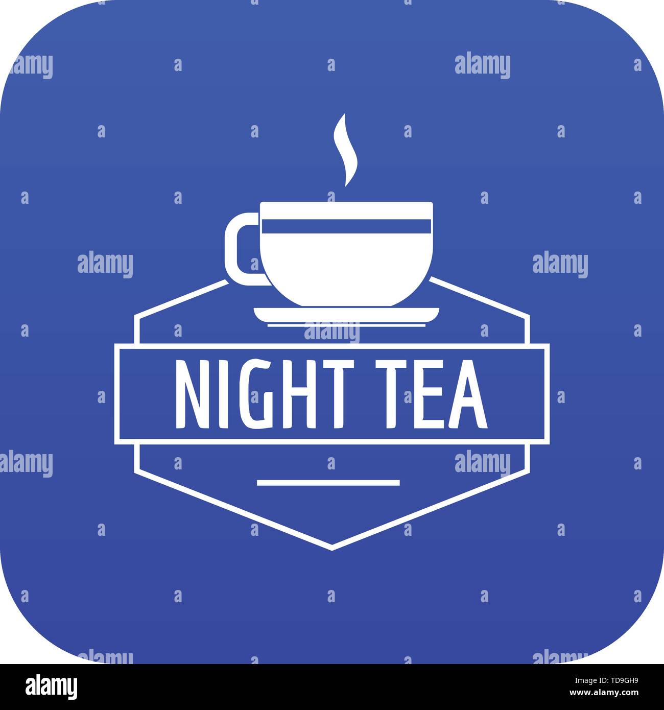 Cup tea icon blue vector Stock Vector Image & Art - Alamy