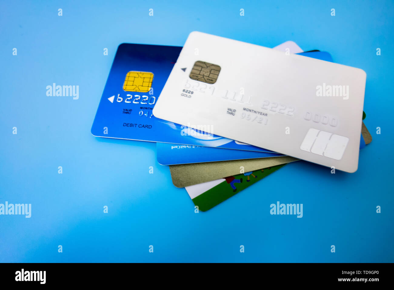 All kinds of bank cards stacked together Stock Photo - Alamy