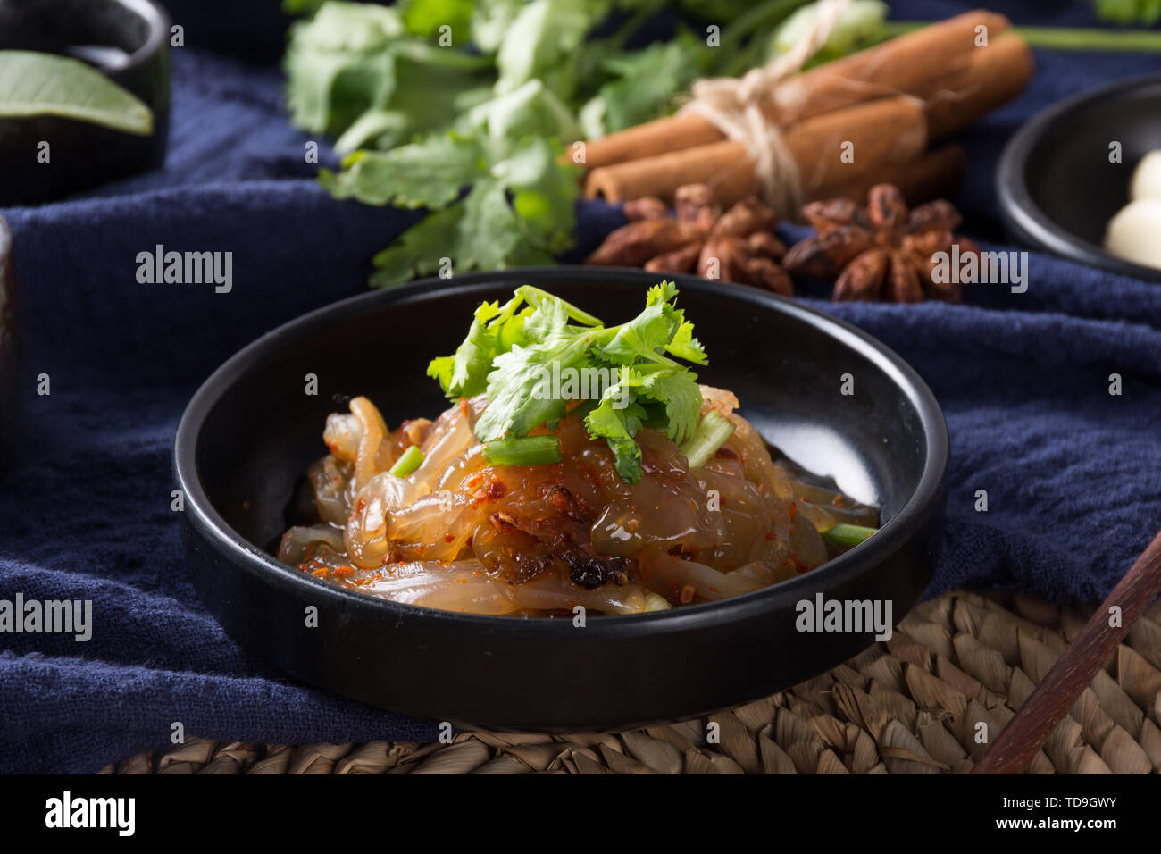 Delicious jellyfish skin Stock Photo - Alamy
