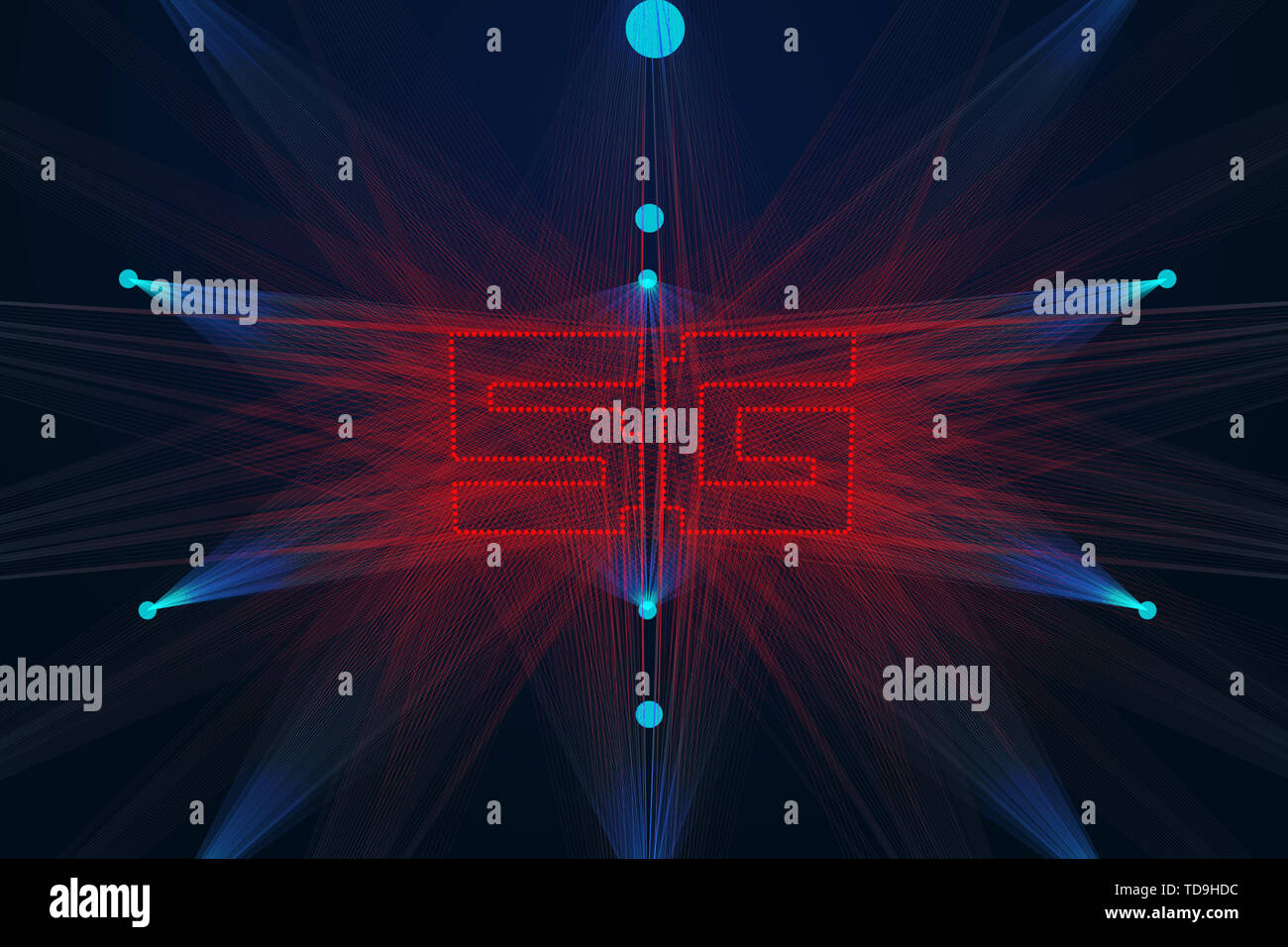 5G Point Line Composition Technology Sense Fifth Generation Mobile ...