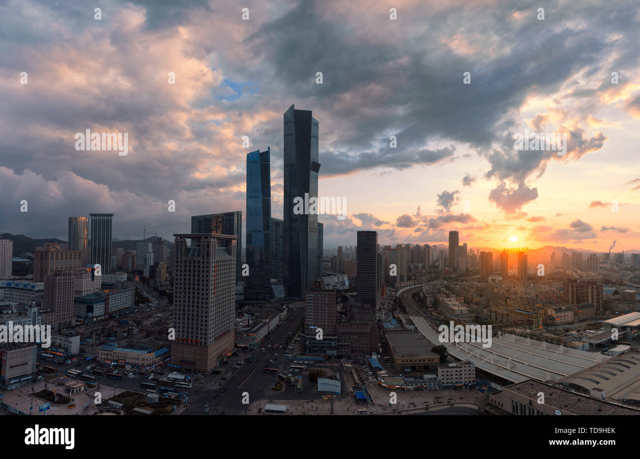 Dalian town town buildings hi-res stock photography and images - Alamy