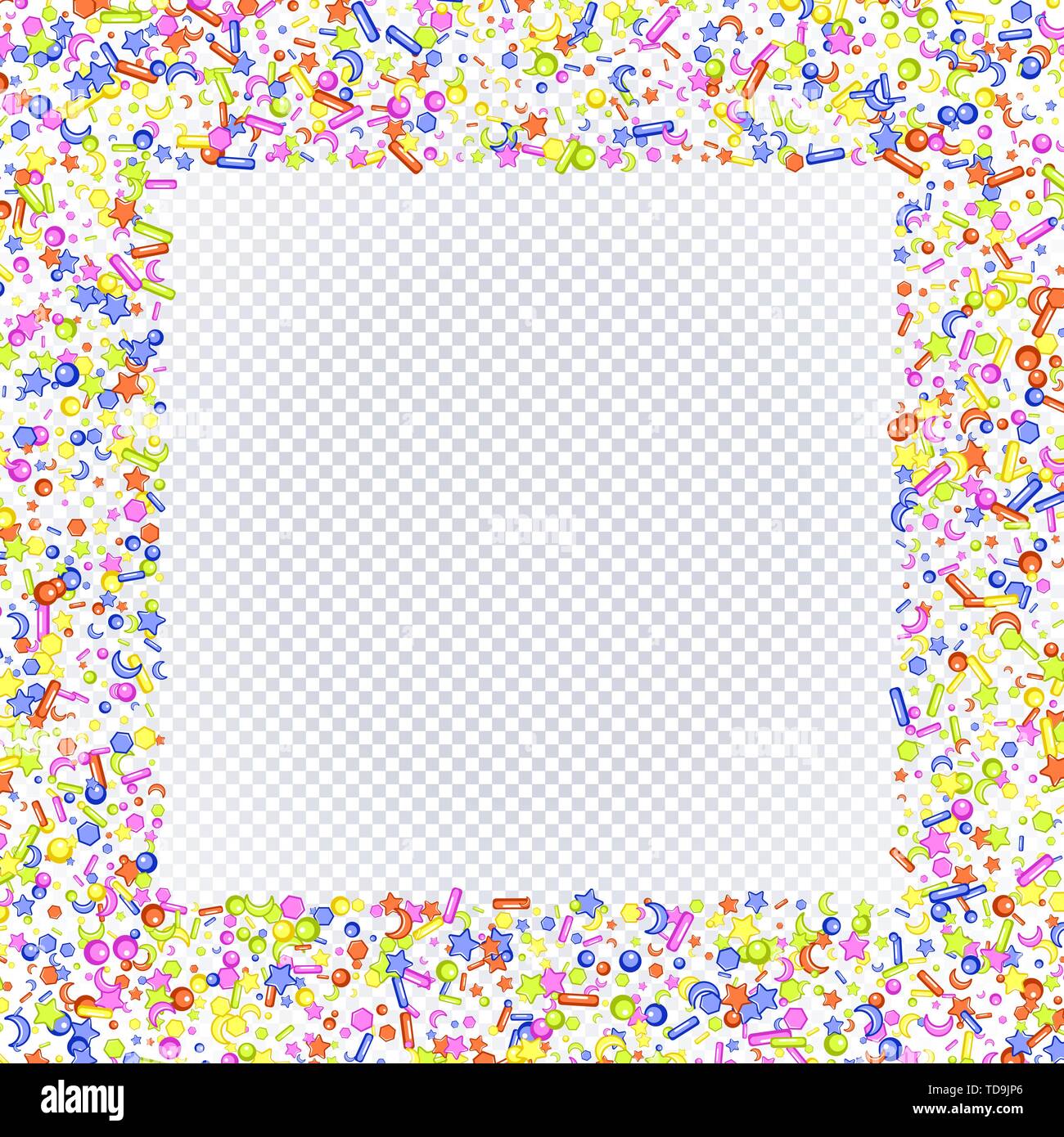 Sprinkle with grains of desserts. Abstract pattern with sharp stars ...