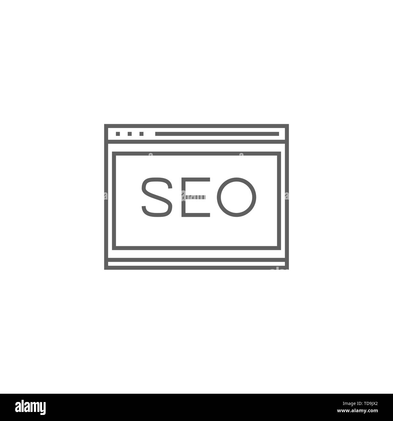 Content optimization outline icon Cut Out Stock Images & Pictures - Alamy